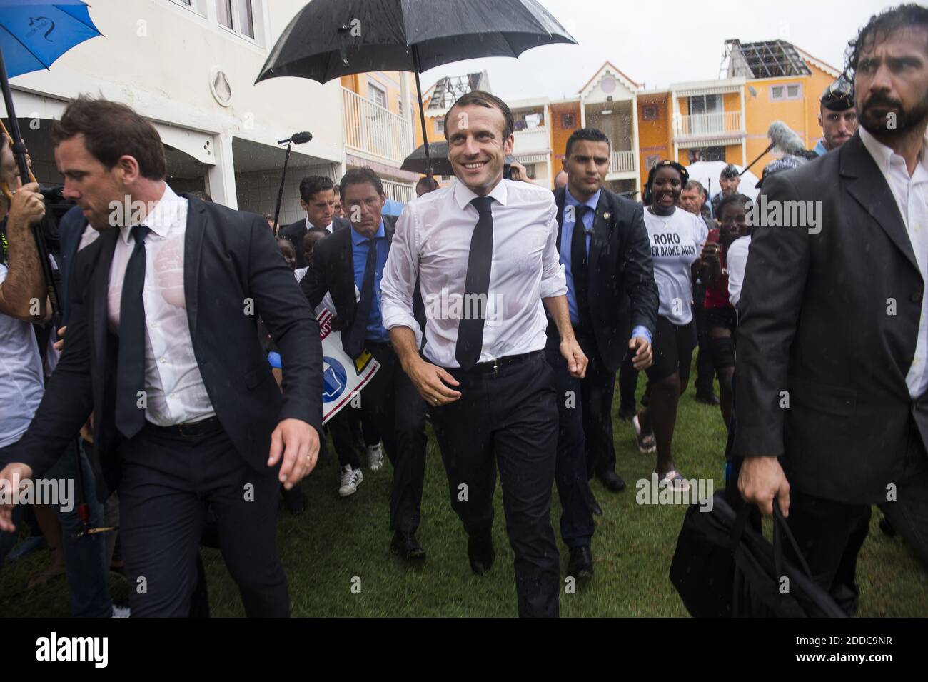 French president Emmanuel Macron visits Quartier d'Orleans, on ...