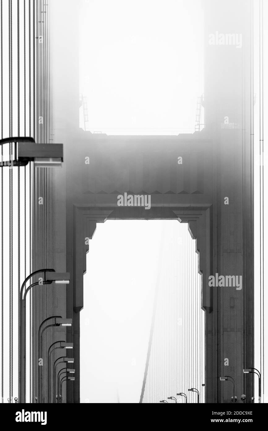 Golden Gate Bridge structure at San Francisco, California, USA Stock ...