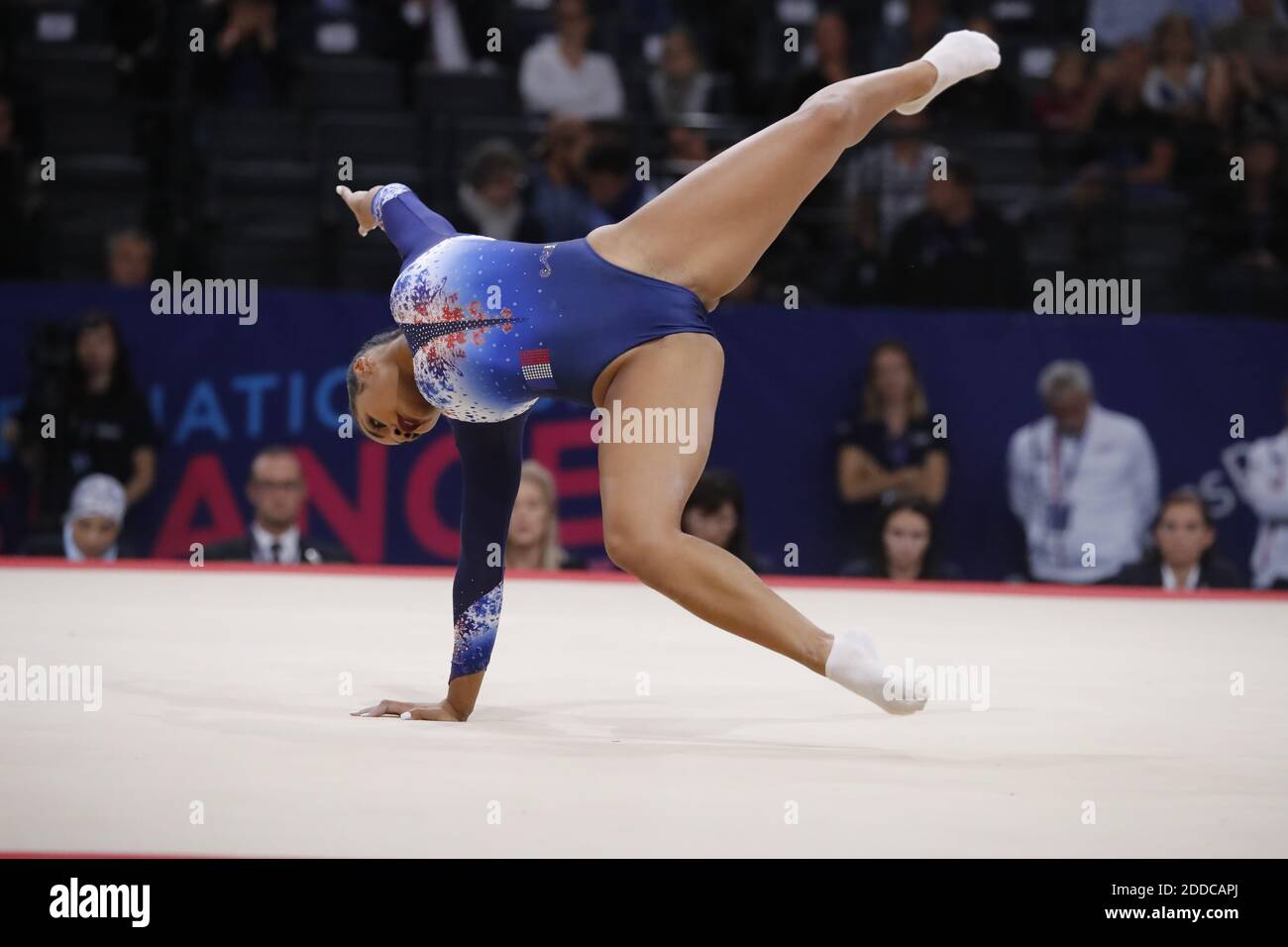 France's Marine Boyer in the Floor event during the Artistic Gymnastics ...