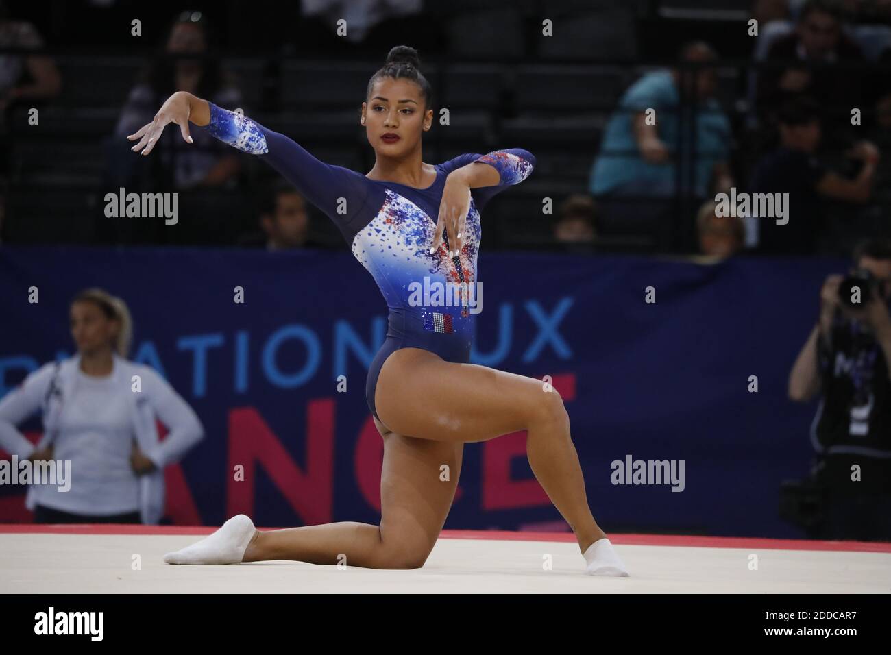 France's Marine Boyer in the Floor event during the Artistic Gymnastics ...
