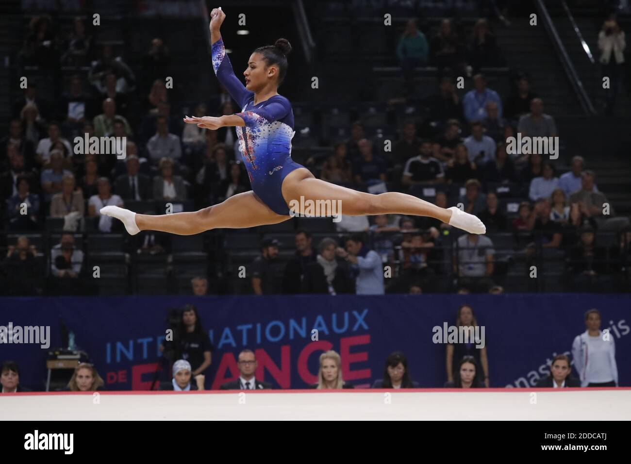 France's Marine Boyer in the Floor event during the Artistic Gymnastics ...