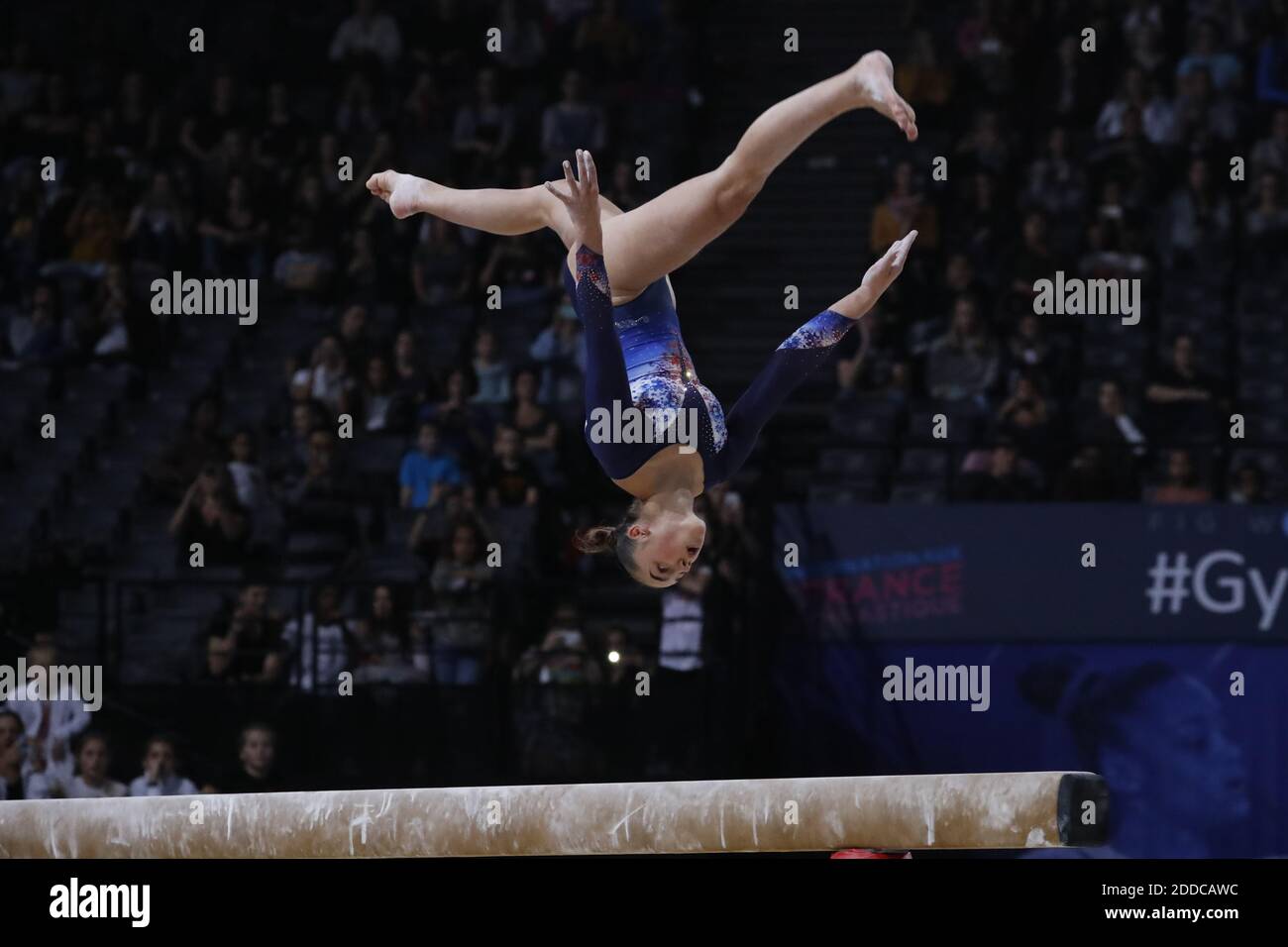 France's Louise Vanhille in the Beam event during the Artistic Gymnastics's World Challenge Cup ...