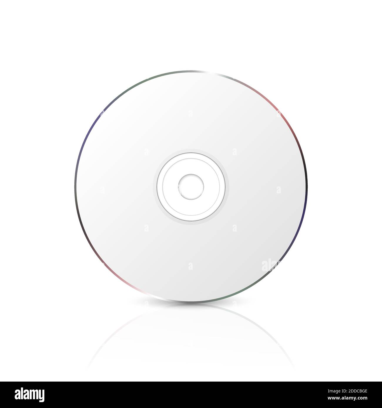 Vector 3d Realistic White Blank CD, DVD Closeup Isolated on White ...