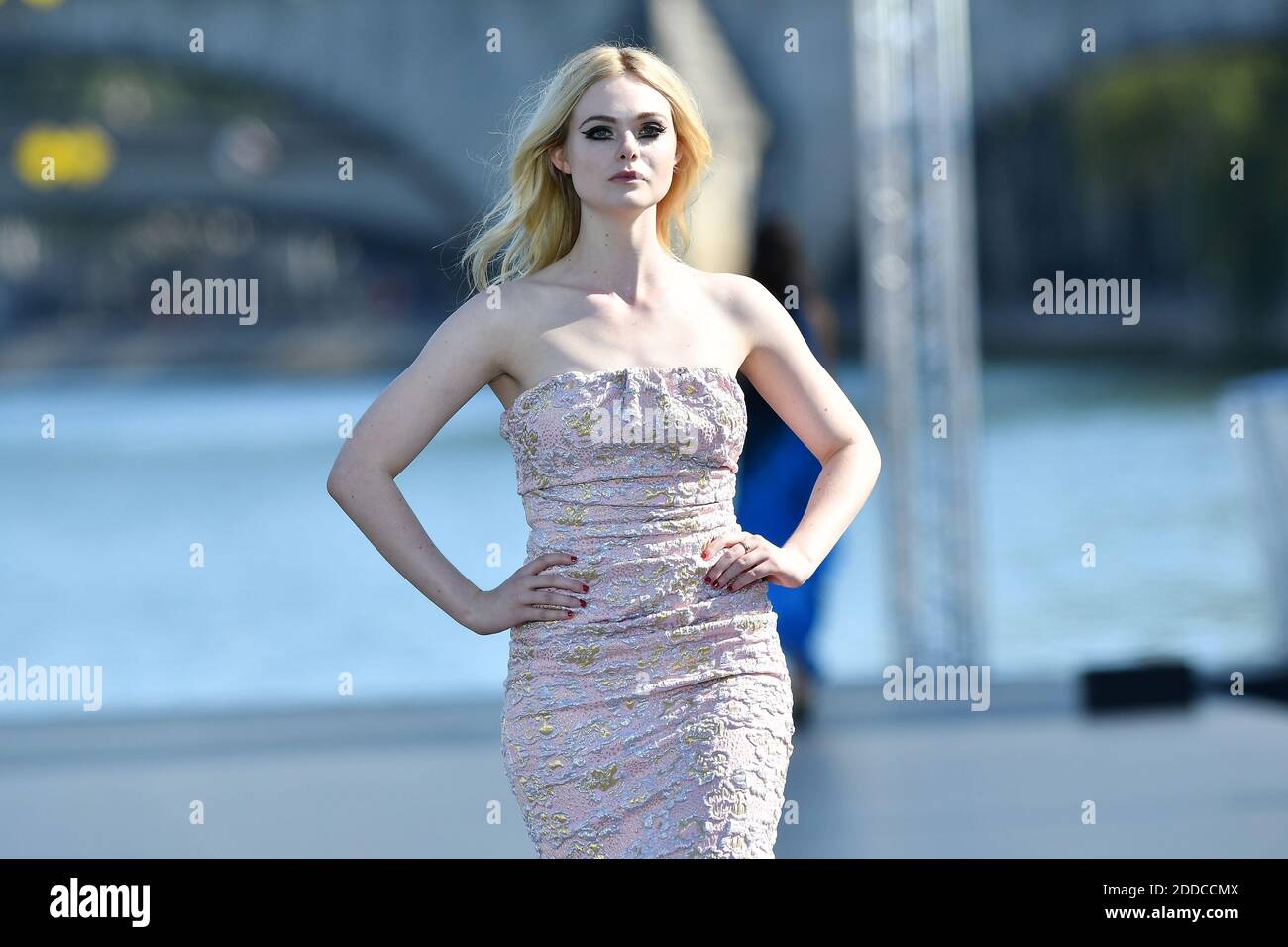 Elle Fanning walks the runway during Le Defile L'Oreal Paris as part of ...