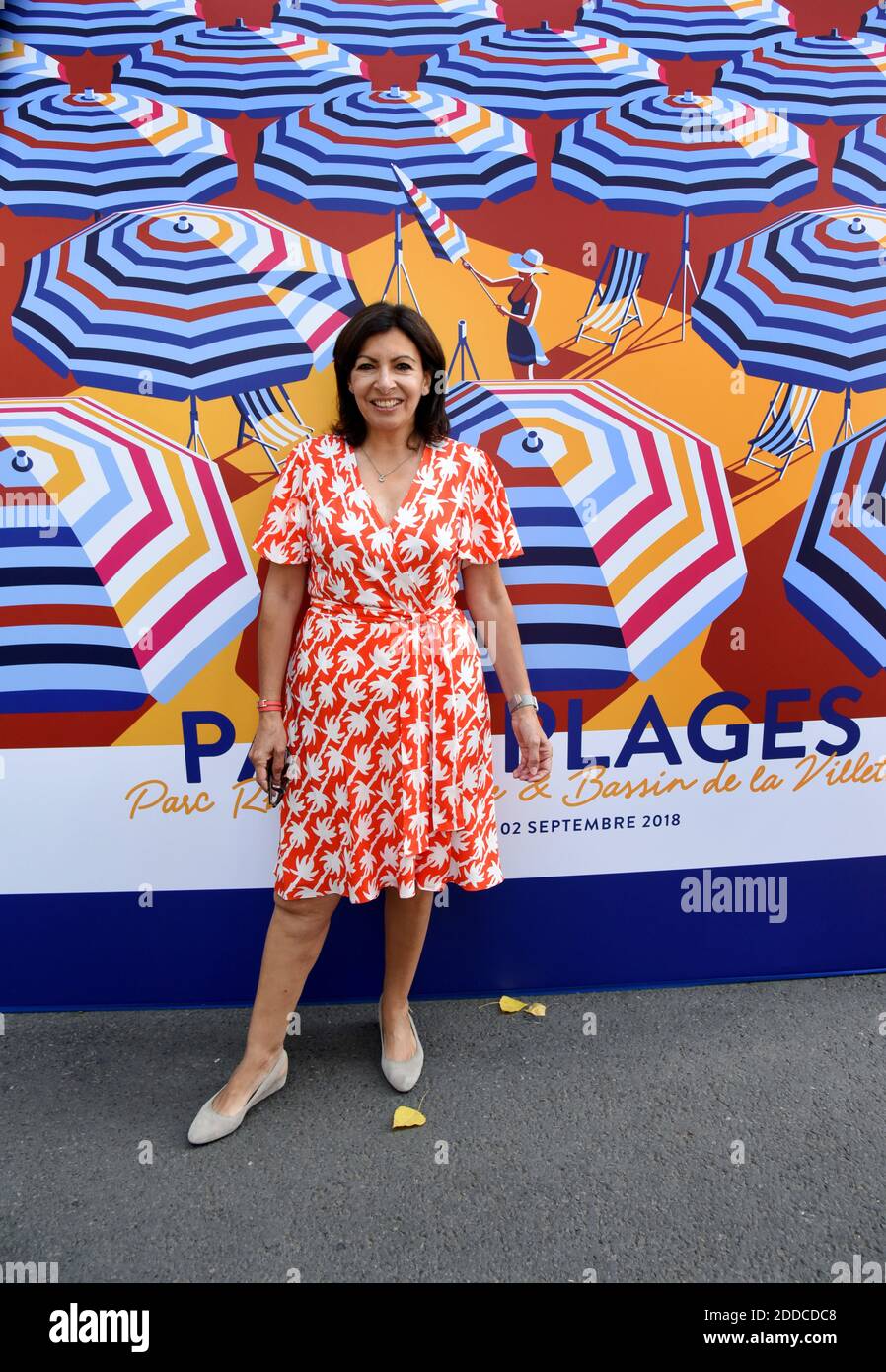 Mayor of Paris Anne Hidalgo is seen during the opening of Paris Plages ...