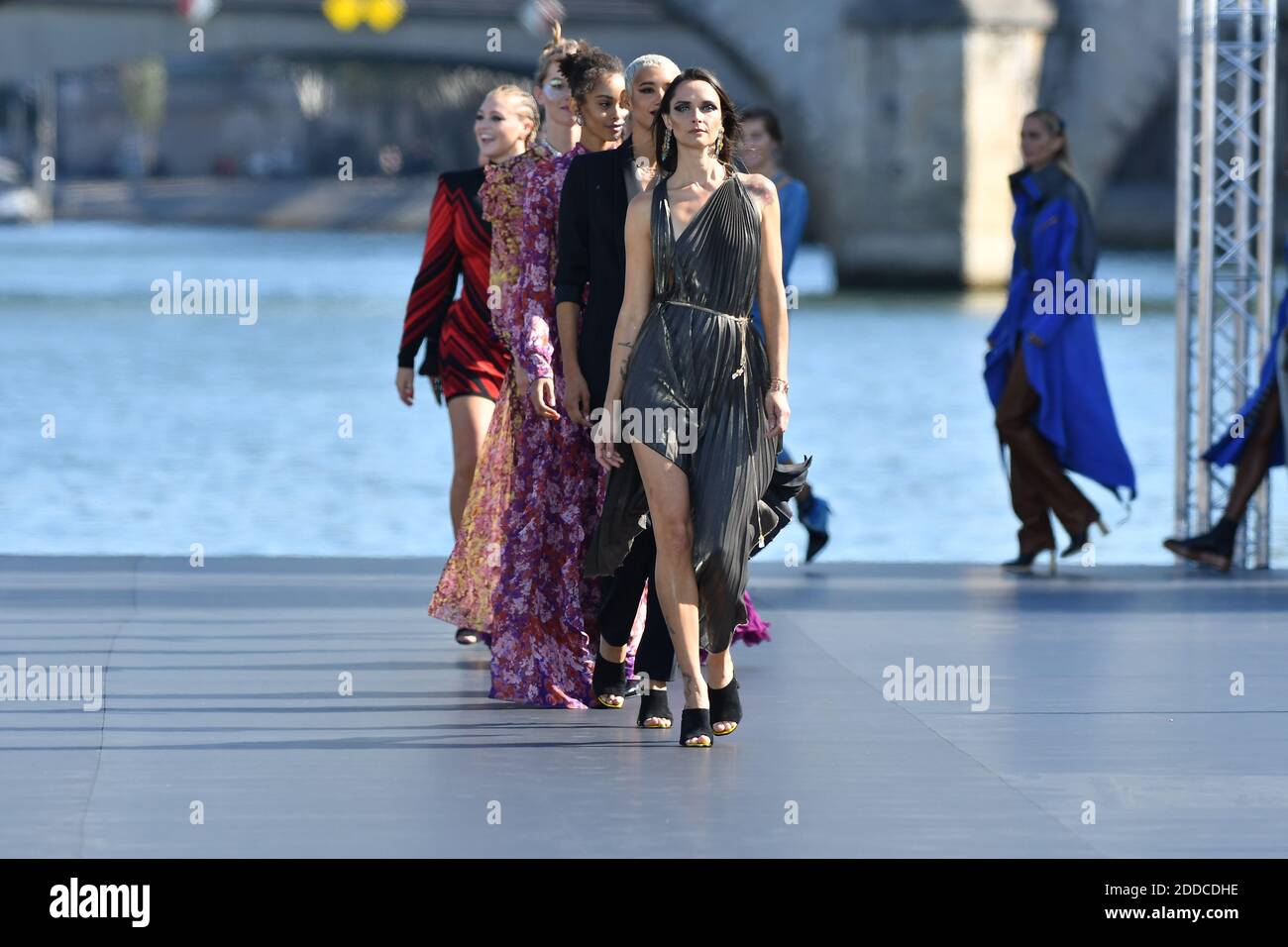 walks on the runway during the L'Oreal Paris fashion Show on September ...