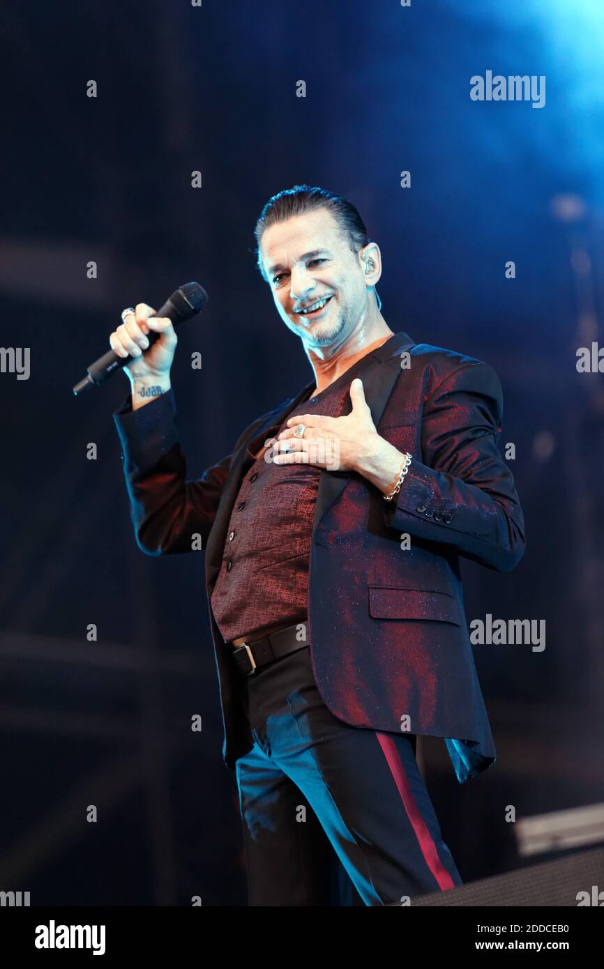 Depeche Mode performs on stage during Arras Main Square Festival 2018 ...