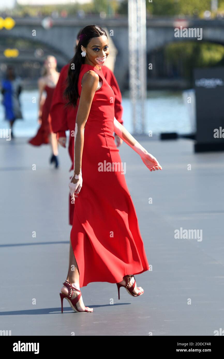 Winnie Harlow walks the runway during Le Defile L'Oreal Paris as part ...