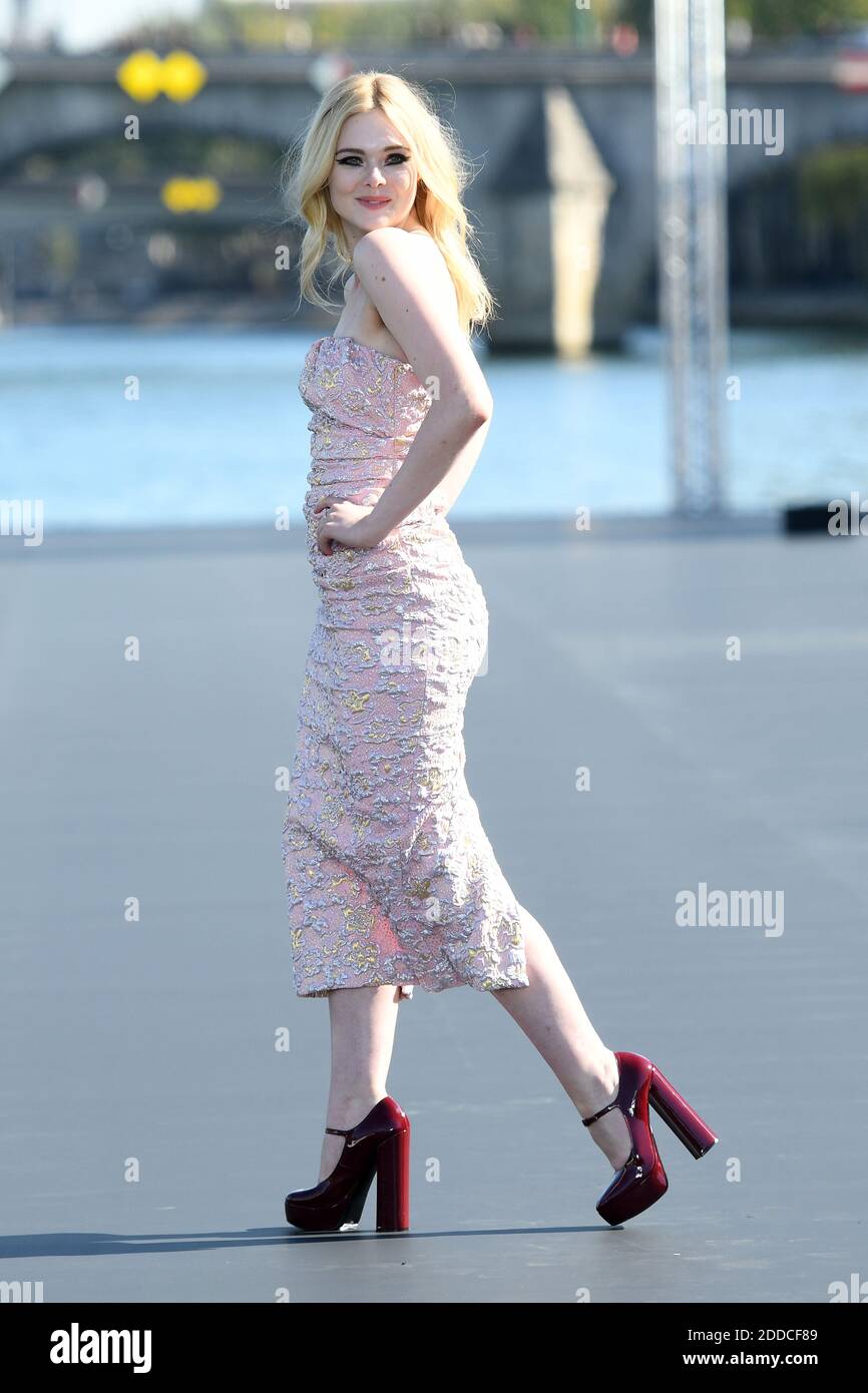 Elle Fanning walks the runway during Le Defile L'Oreal Paris as part of ...