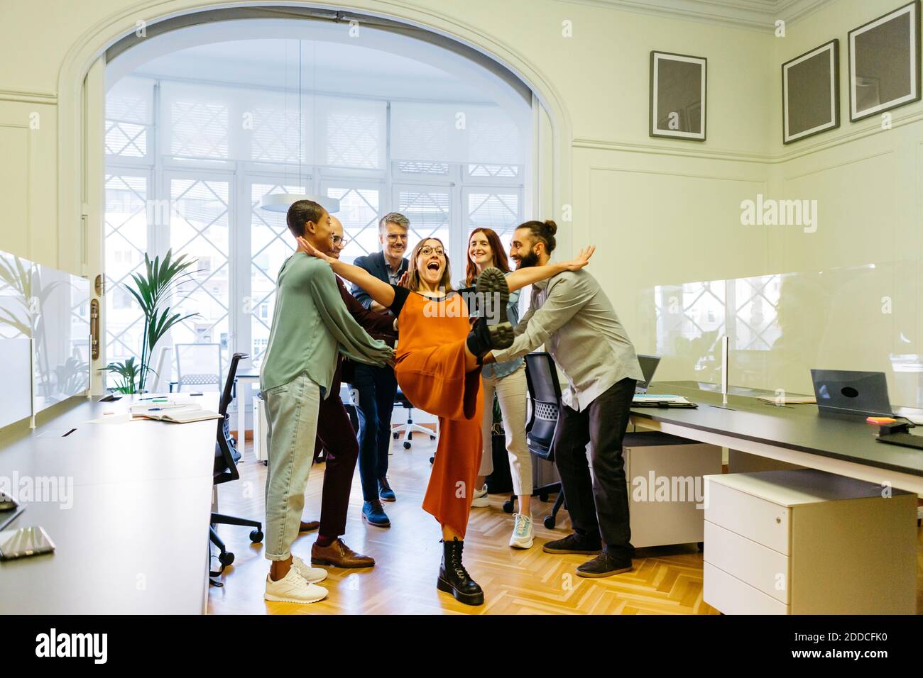 Cheerful coworkers hi-res stock photography and images - Alamy