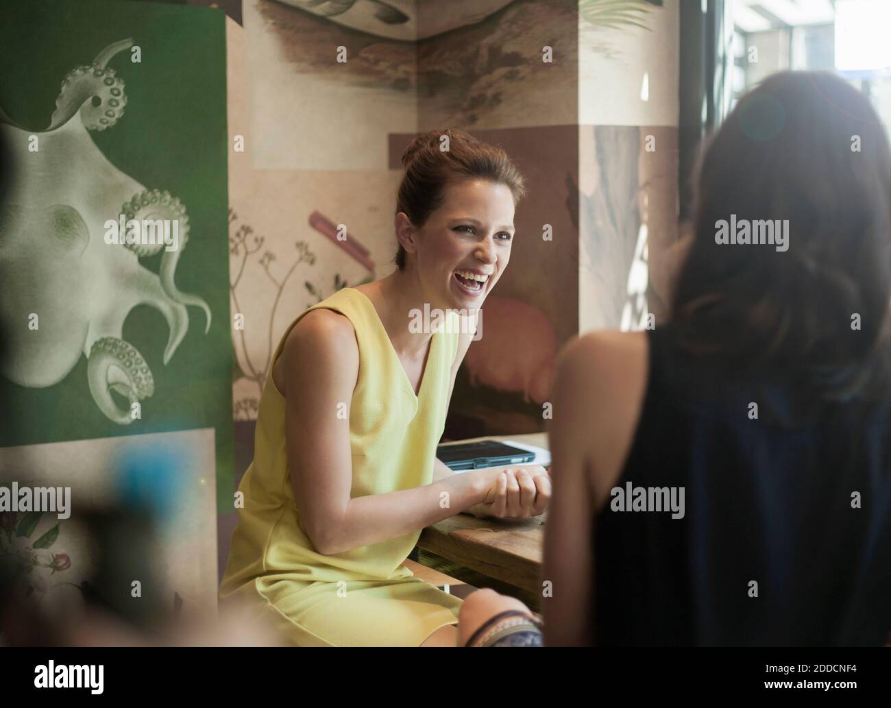 Laughing young caucasian female hi-res stock photography and images - Alamy