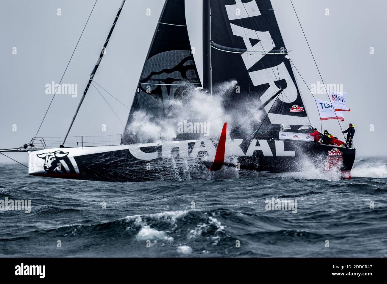 French skipper JEREMIE BEYOU monohull IMOCA CHARAL during the Defi ... French skipper JEREMIE BEYOU monohull IMOCA CHARAL during the Defi ...