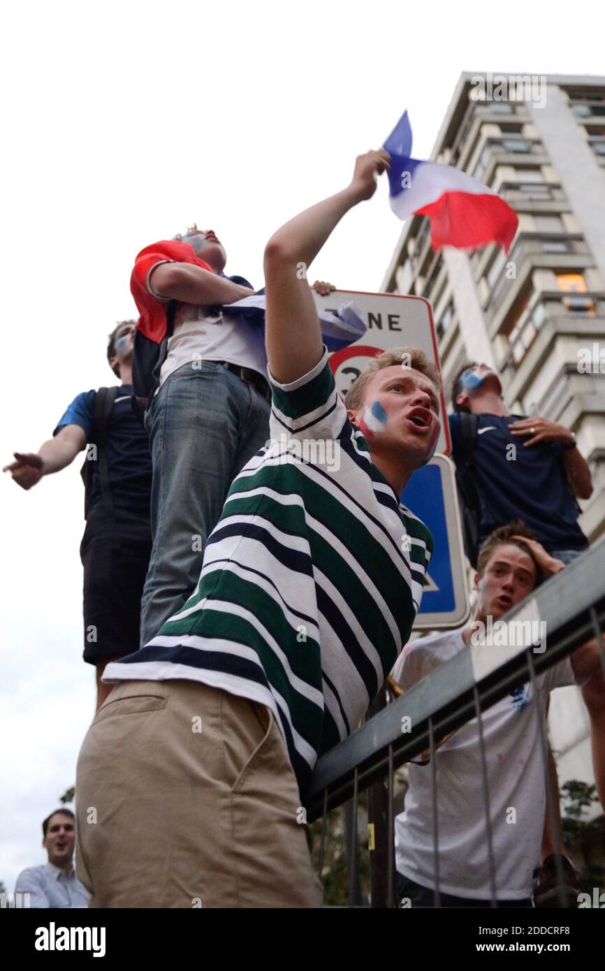 French fans celebrate after France won 1-0 the FIFA World Cup semi ...