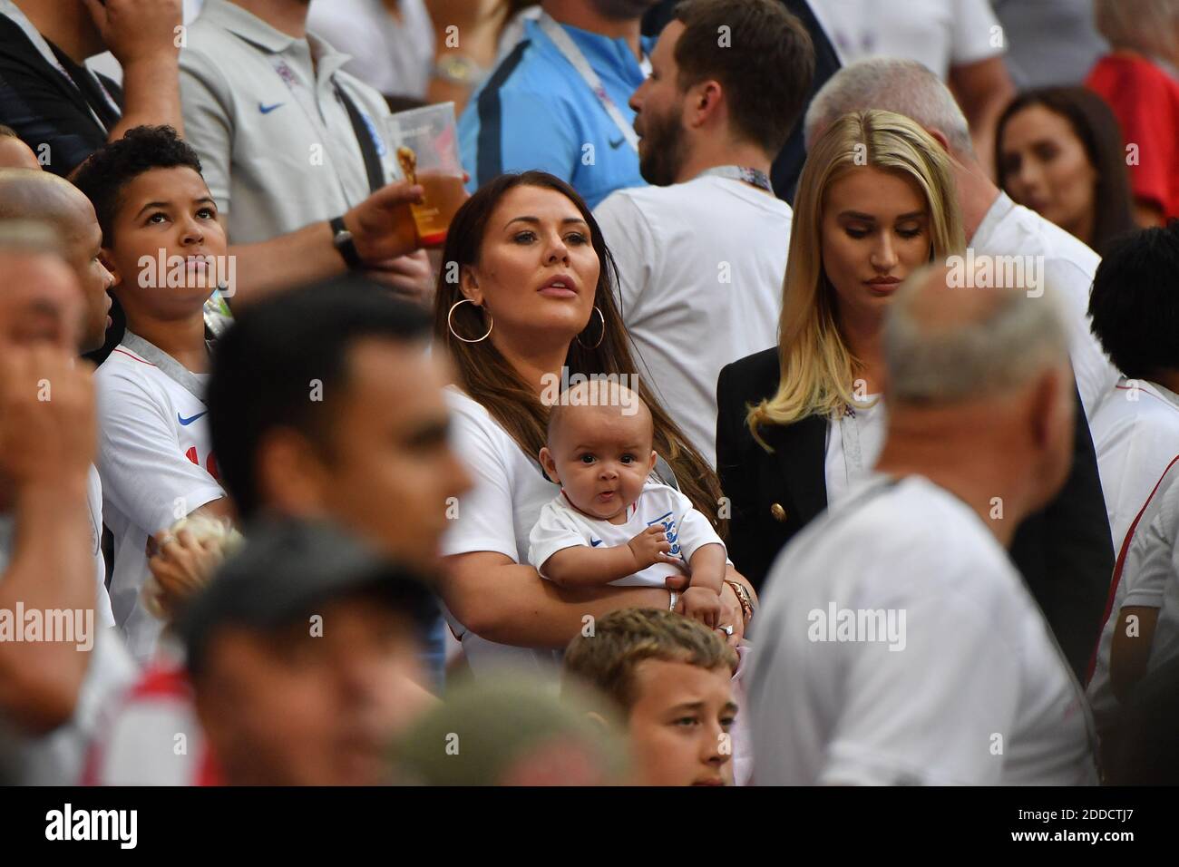 Ashley Young of England's wife Nicky Pike during the 2018 FIFA World ...