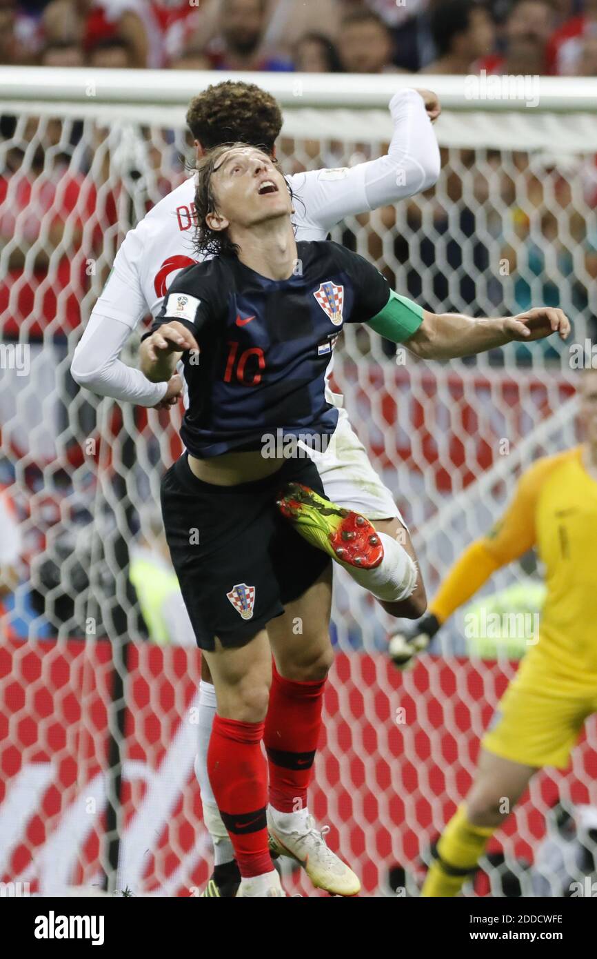 England's Dele Alli battles Croatia's Luka Modric during the 2018 FIFA ...