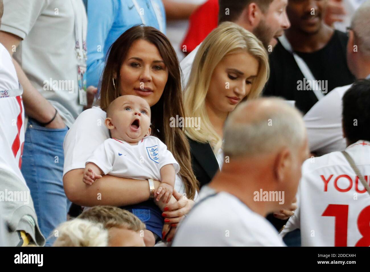 Ashley Young of England's wife Nicky Pike and Goalkeeper Jack Butland ...