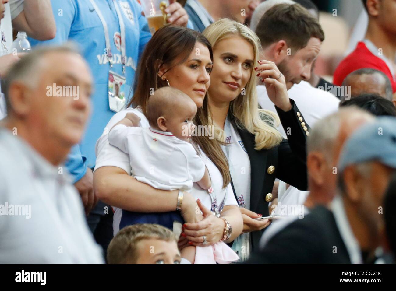 Ashley Young of England's wife Nicky Pike and Goalkeeper Jack Butland ...