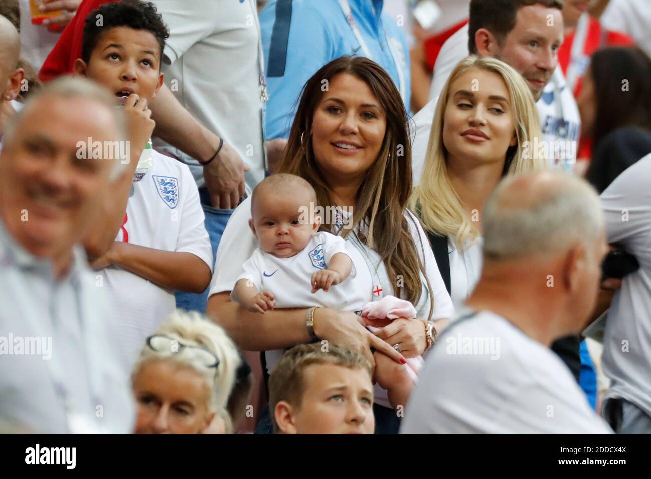 Ashley Young of England's wife Nicky Pike and Goalkeeper Jack Butland ...