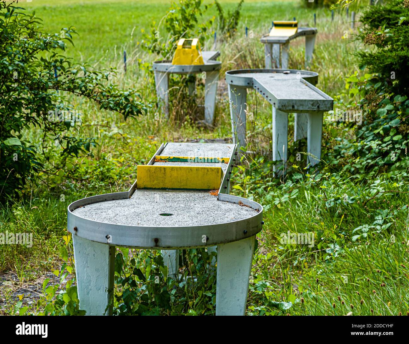 Dilapidated table golf course in Bad Kissingen, Germany Stock Photo - Alamy