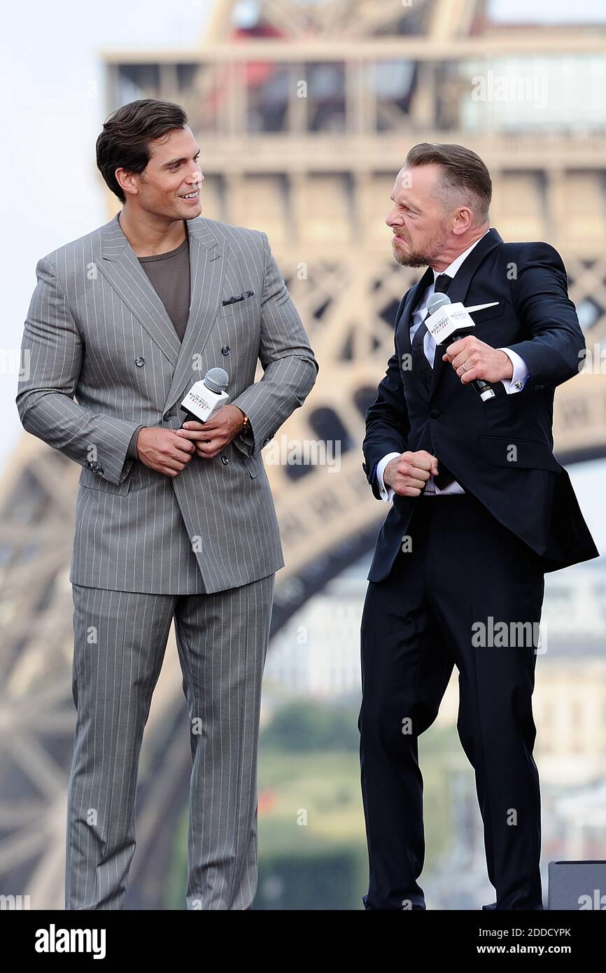 Henry Cavill and Simon Pegg attending the Global Premiere of Mission ...