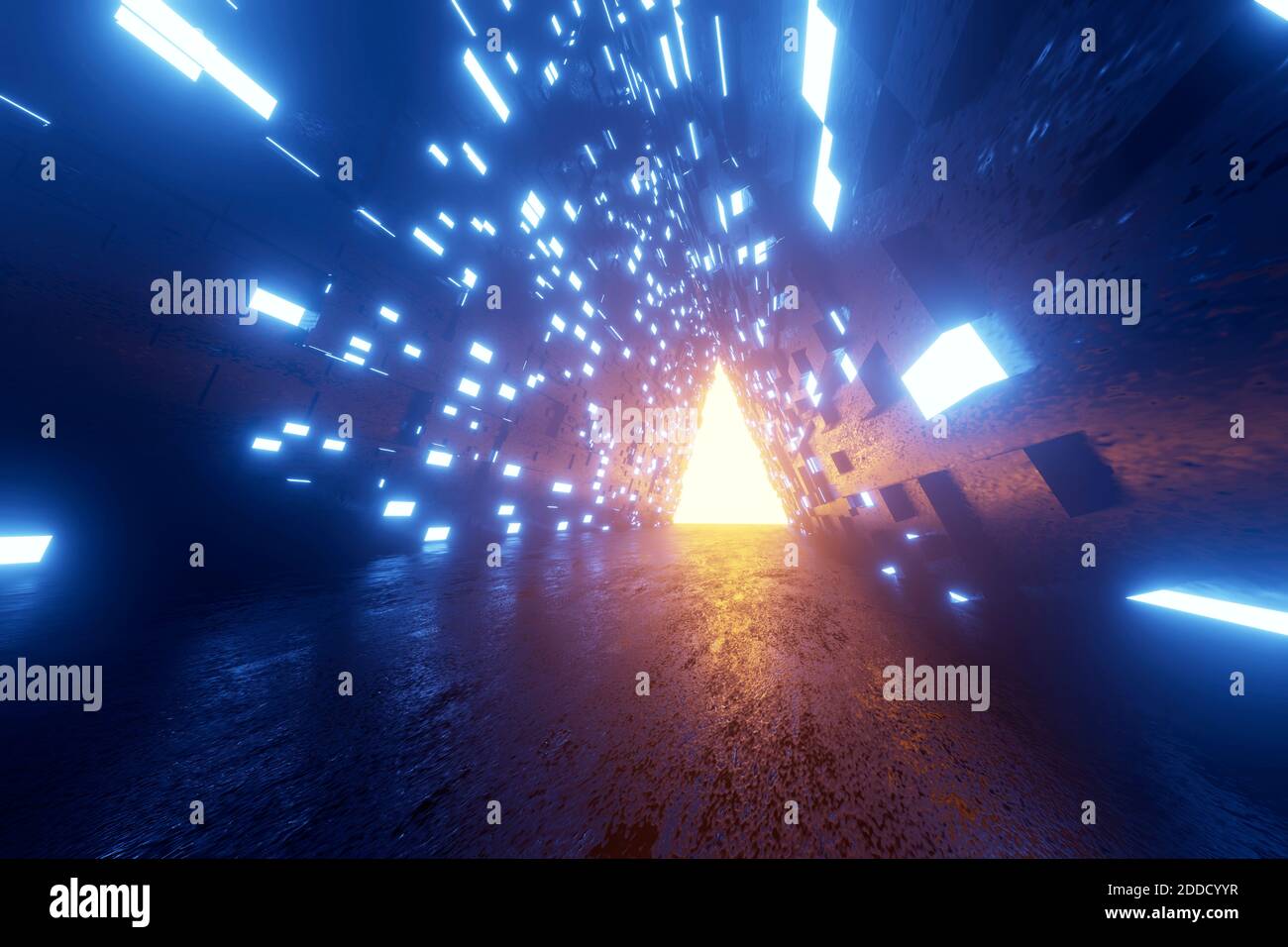 3D rendered Illustration architecture visualisation of alien fiction ...