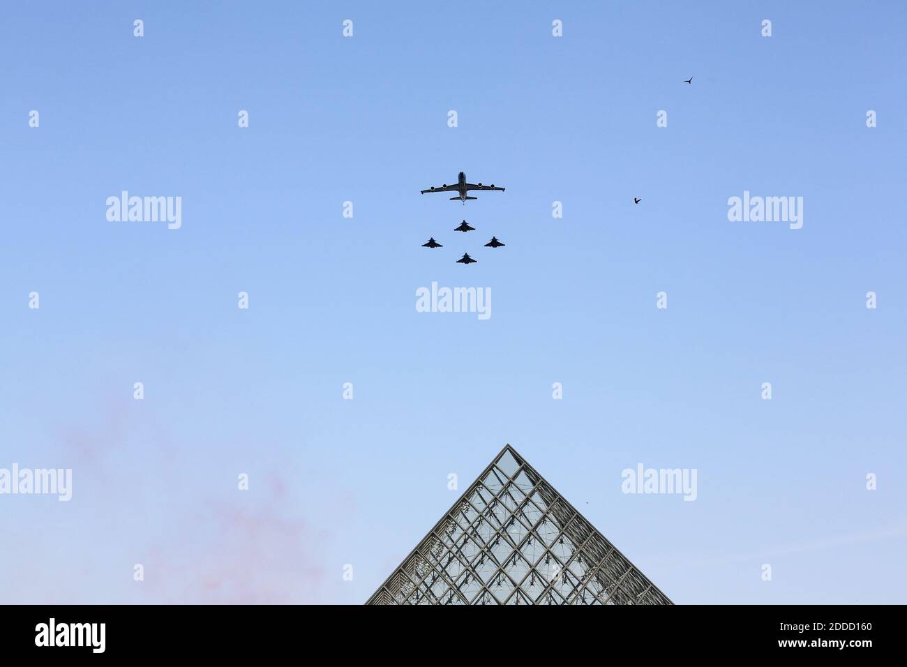 Aerial parade illustration of Annual Bastille Day military parade, in ...