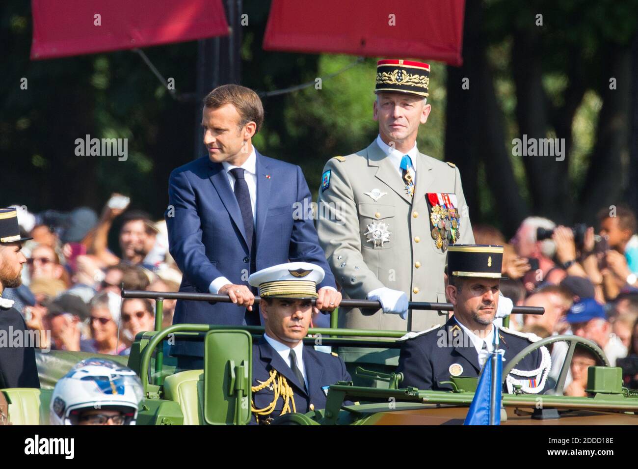 French president Emmanuel Macron and Chief of the Defense Staff of the ...