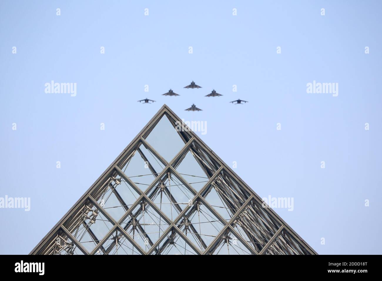 Aerial parade illustration of Annual Bastille Day military parade, in ...
