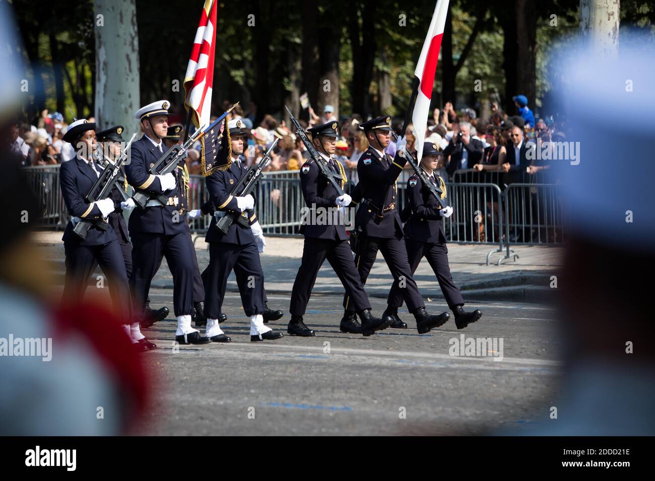 Japanese army at the start of the annual Bastille Day military parade ...