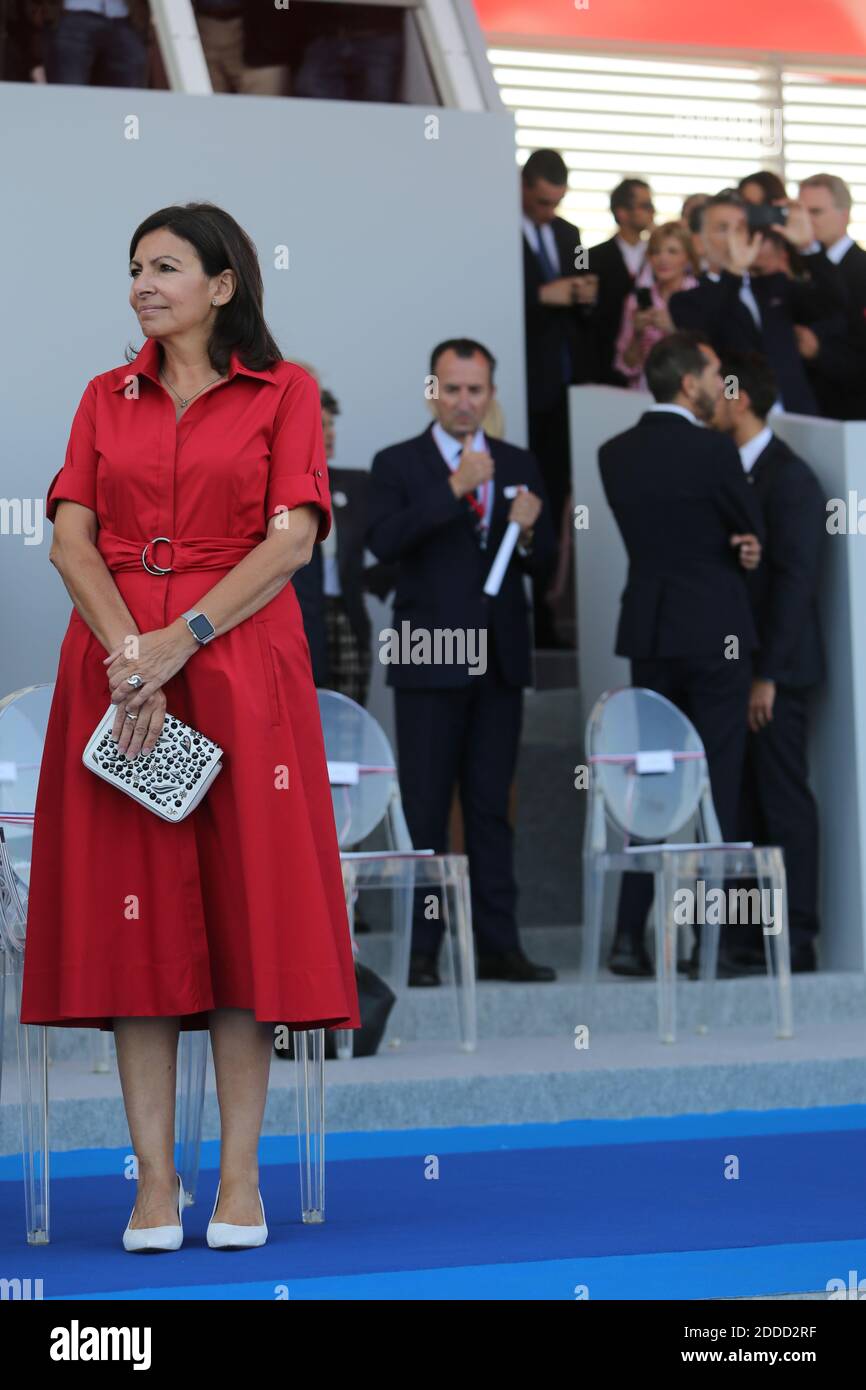 Paris Mayor Anne hidalgo during the annual Bastille Day military parade ...