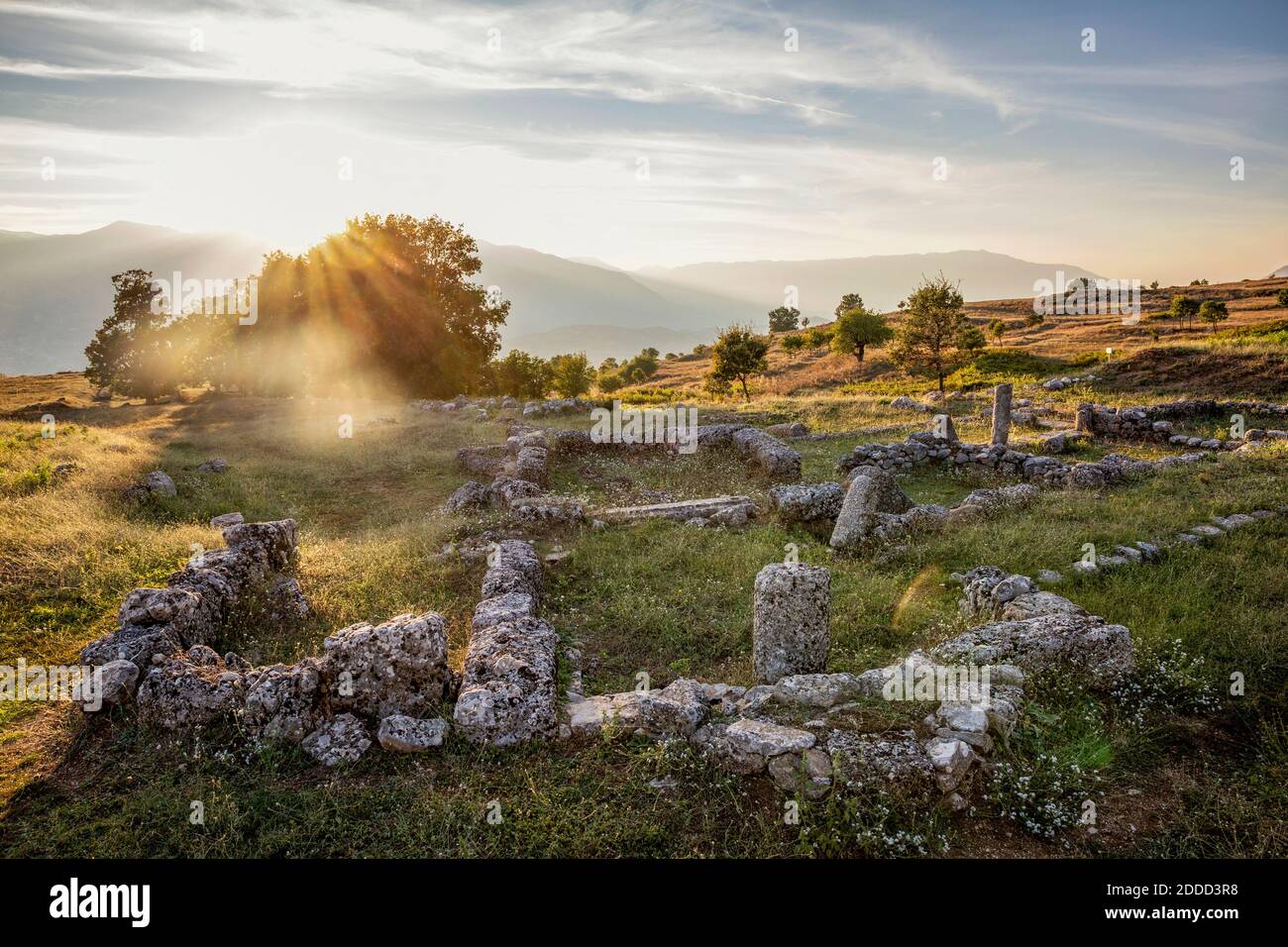 Albania, Gjirokaster County, Ruins of ancient Greek city of Antigonia ...