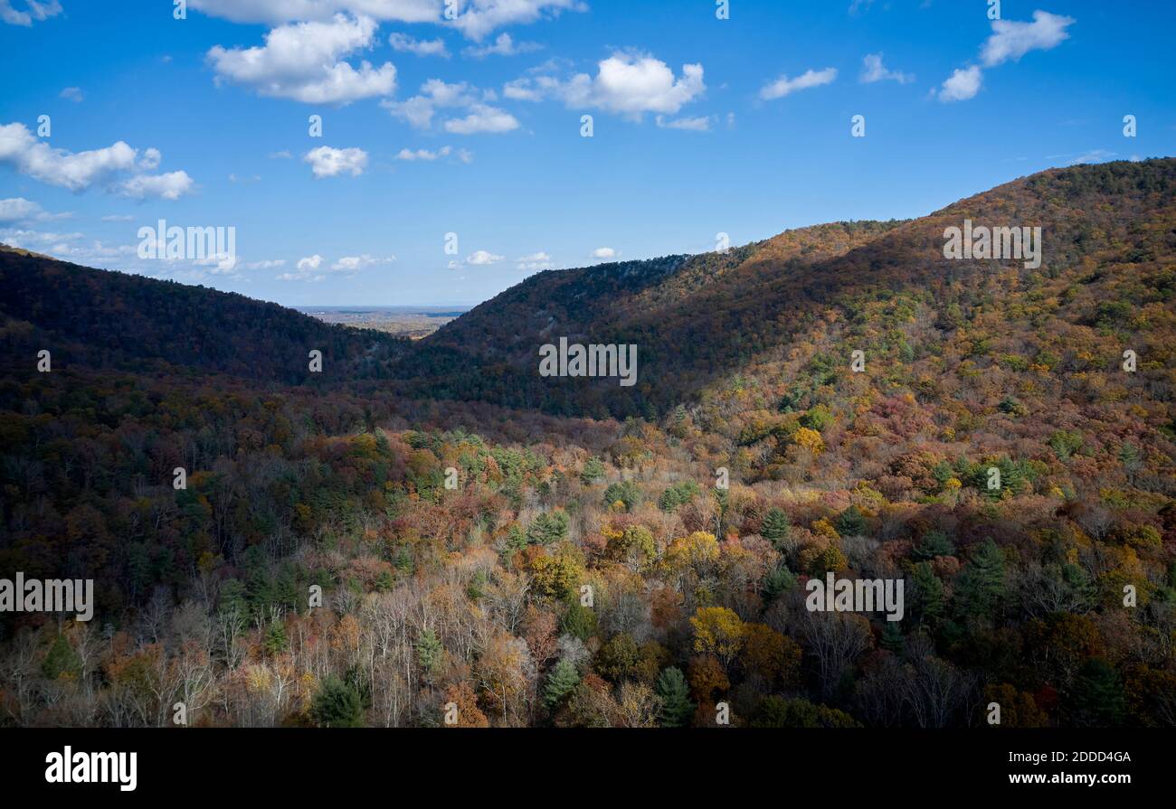 Aerial view of George Washington and Jefferson National Forests in ...