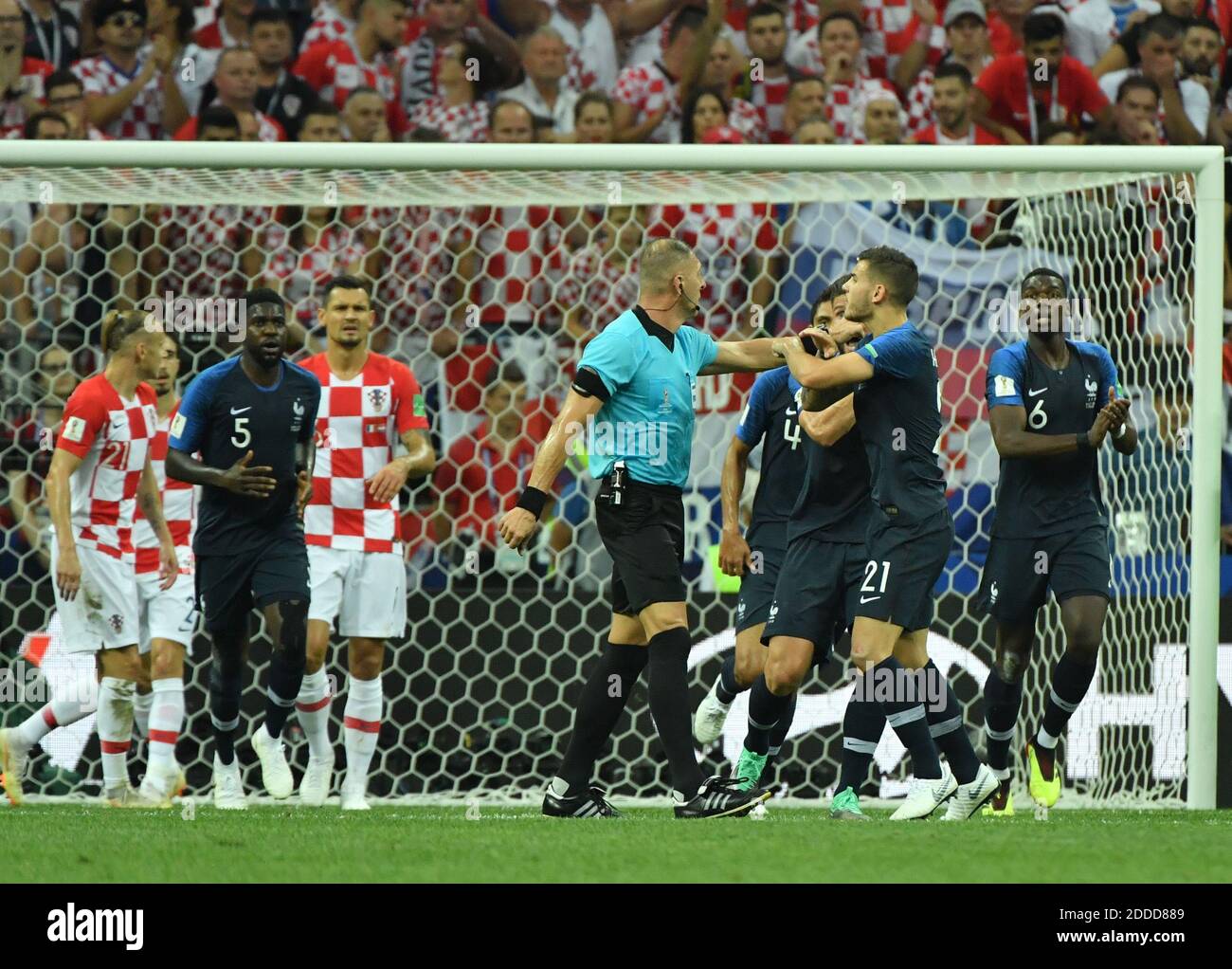 2018 FIFA World cup final football match France v Croatia at Luzhniki ...