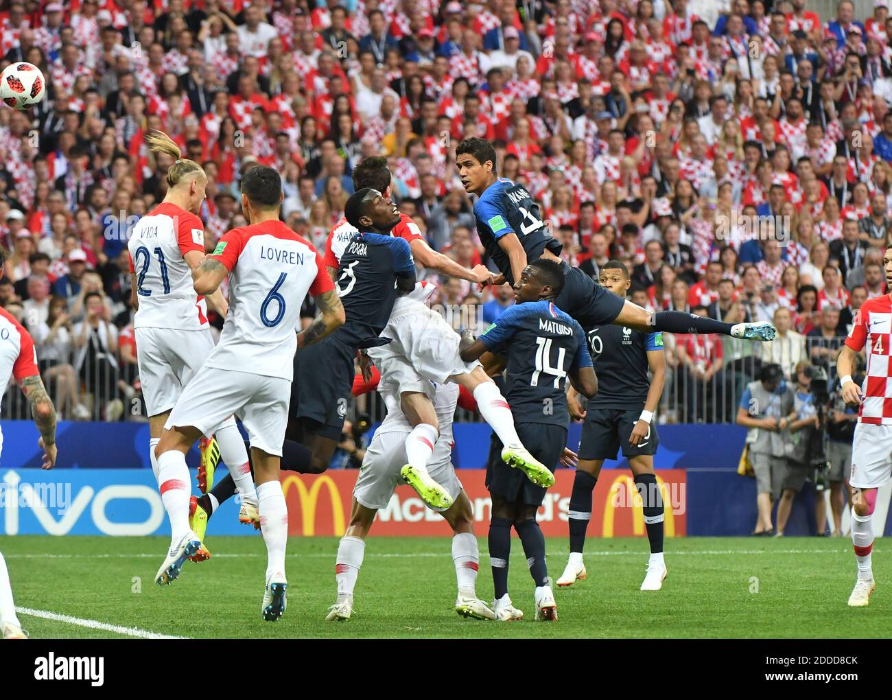 2018 FIFA World cup final football match France v Croatia at Luzhniki ...