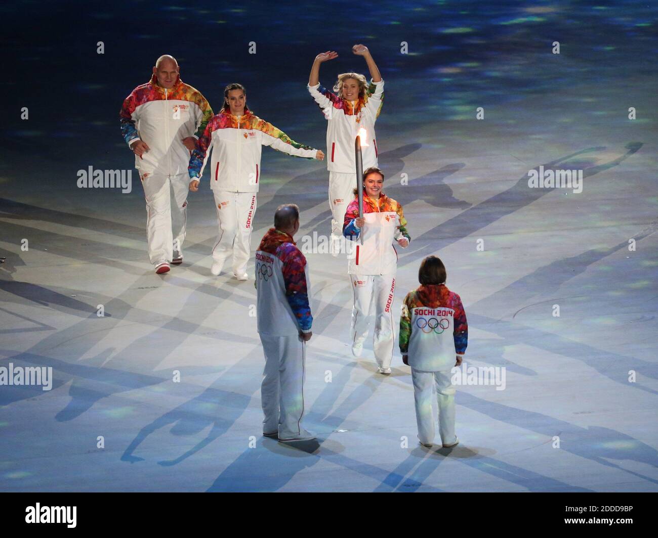 Olympic torch carried stadium hi-res stock photography and images - Alamy