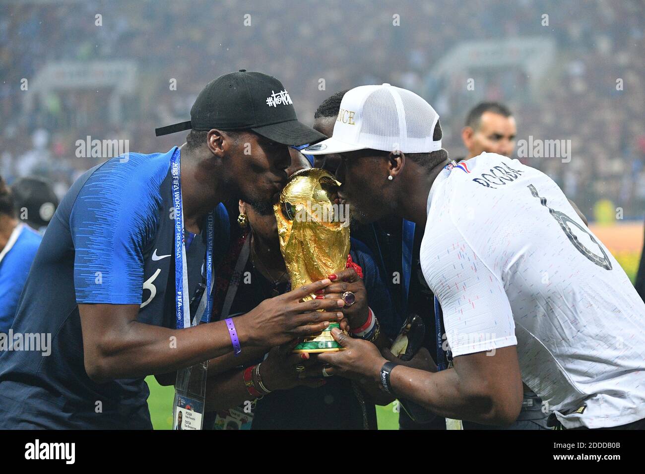 France's Paul Pogba, his mother Yeo Moriba, and his brothers Mathias ...