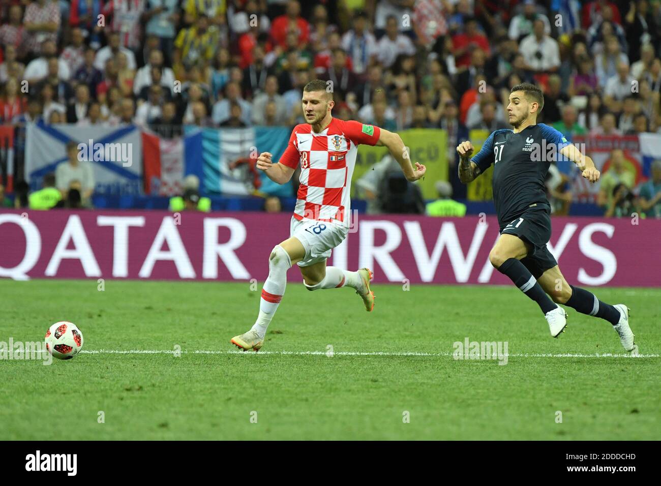 France against Croatia at the 2018 FIFA World Cup Final at Luzhniki ...