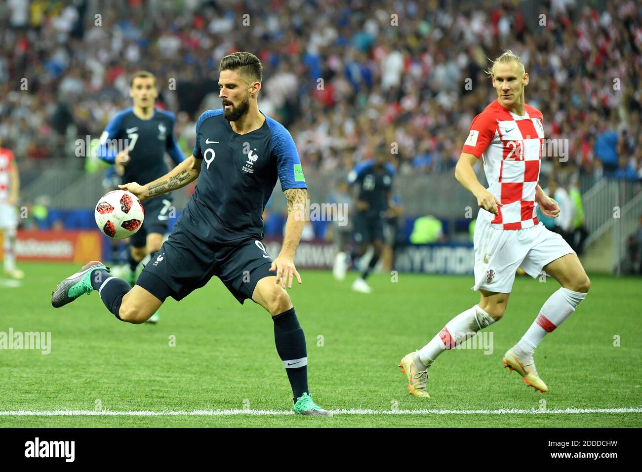 France against Croatia at the 2018 FIFA World Cup Final at Luzhniki ...