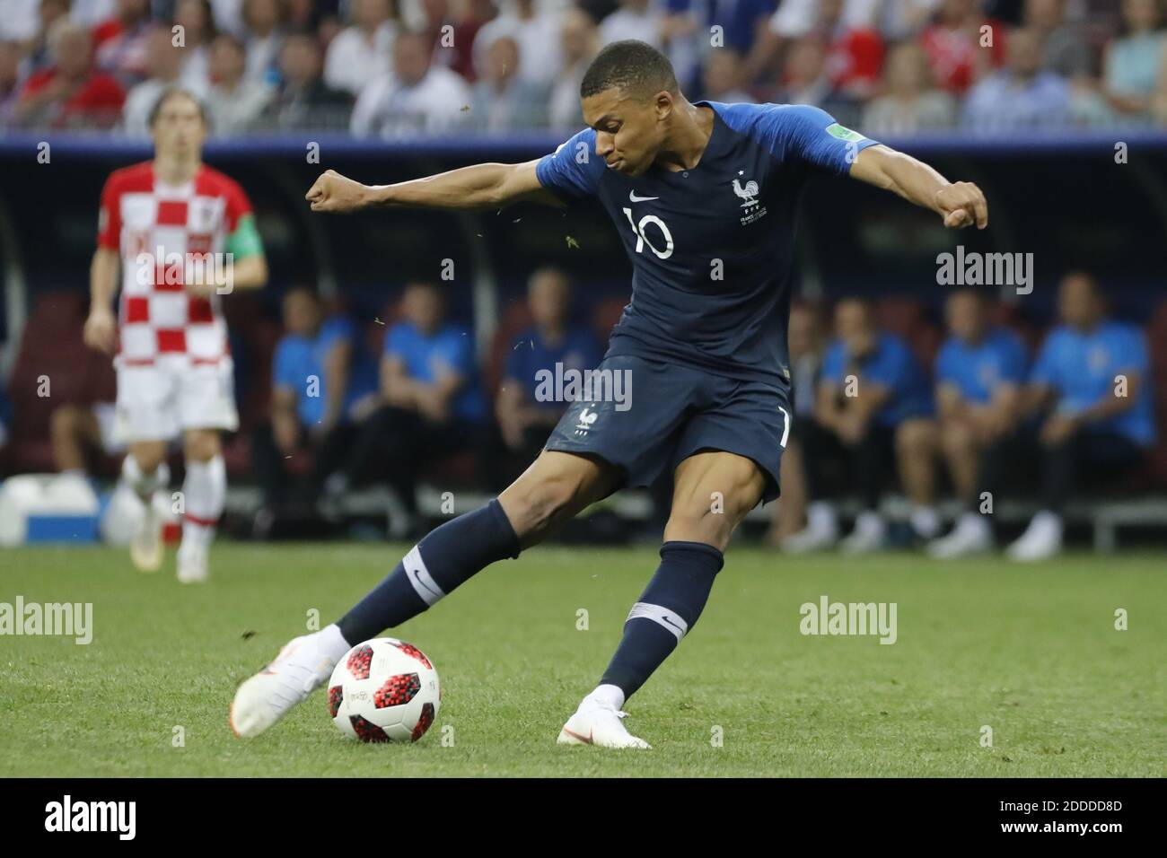 France's Kylian Mbappe scoring the 4-1 goal during the 2018 FIFA World ...