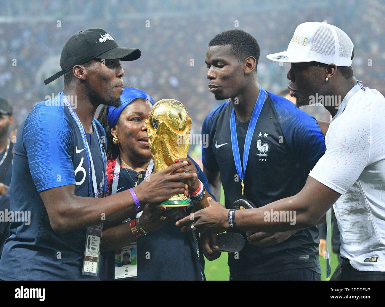 France's Paul Pogba, his mother Yeo Moriba, and his brothers Mathias ...