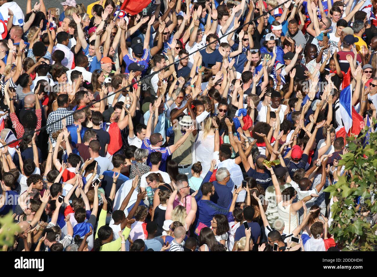Atmosphere during The 'French Football Team' parade following the 2018 ...