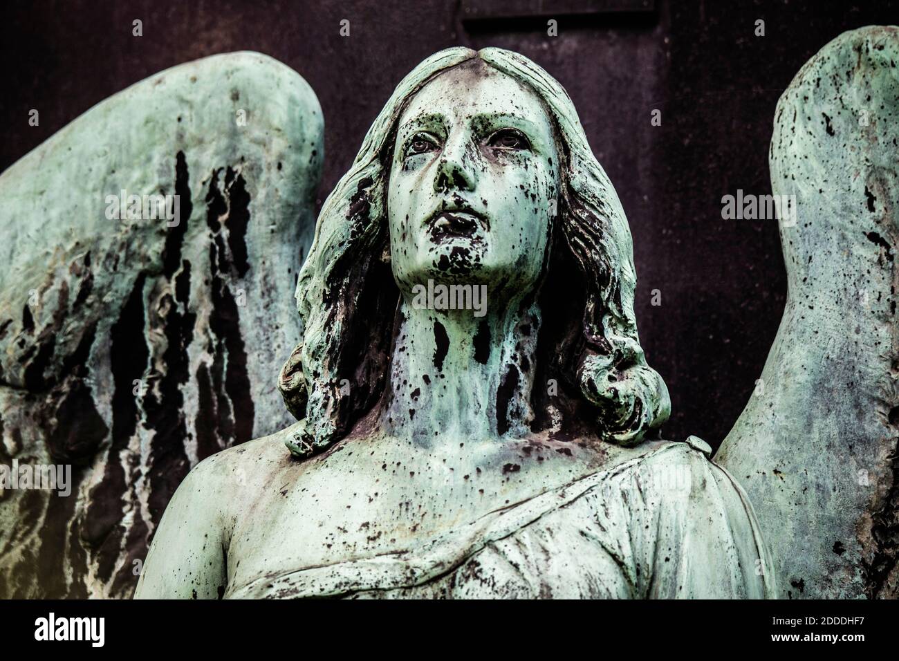 Weathered angel statue Stock Photo - Alamy