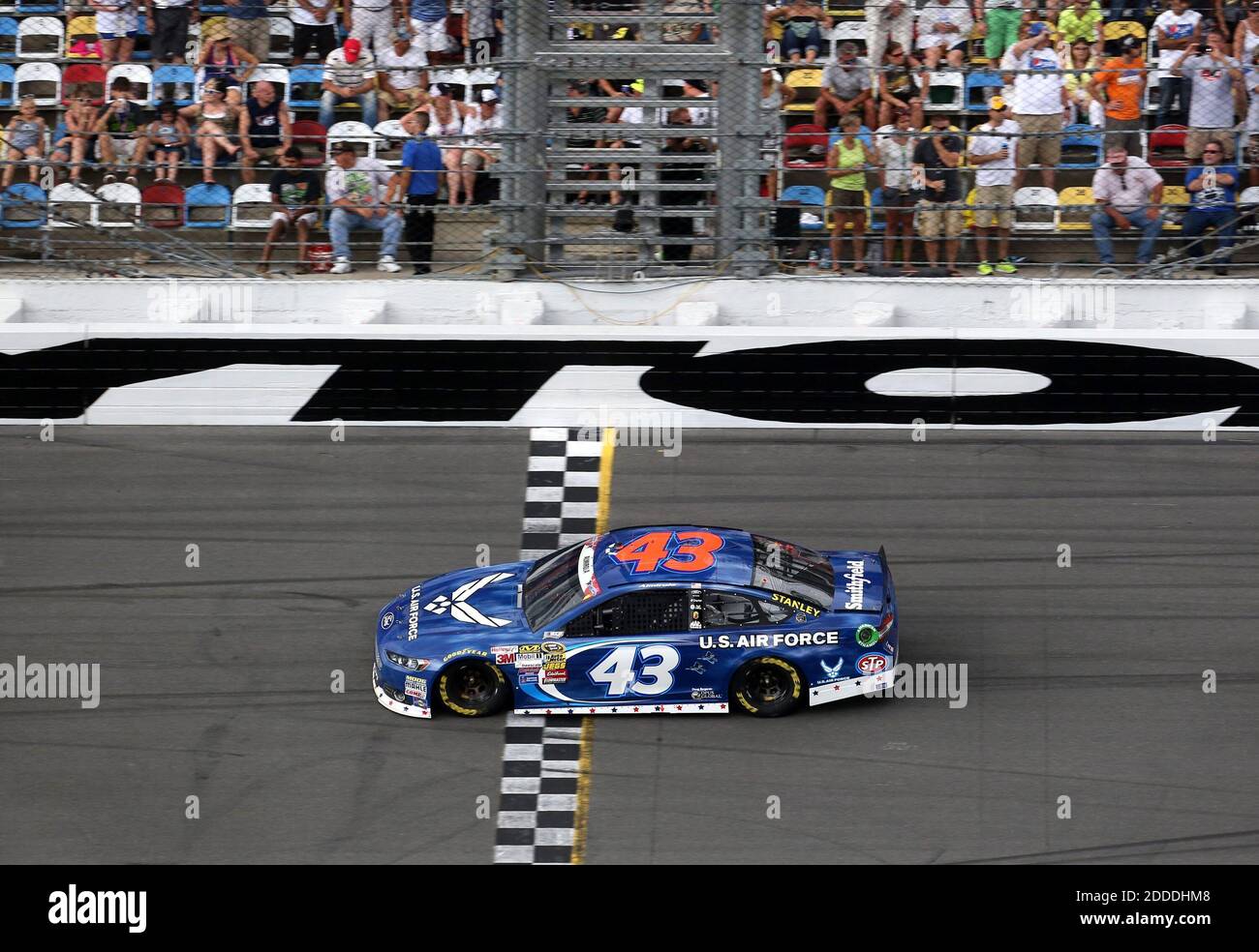 NO FILM, NO VIDEO, NO TV, NO DOCUMENTARY - Aric Almirola (43) crosses ...