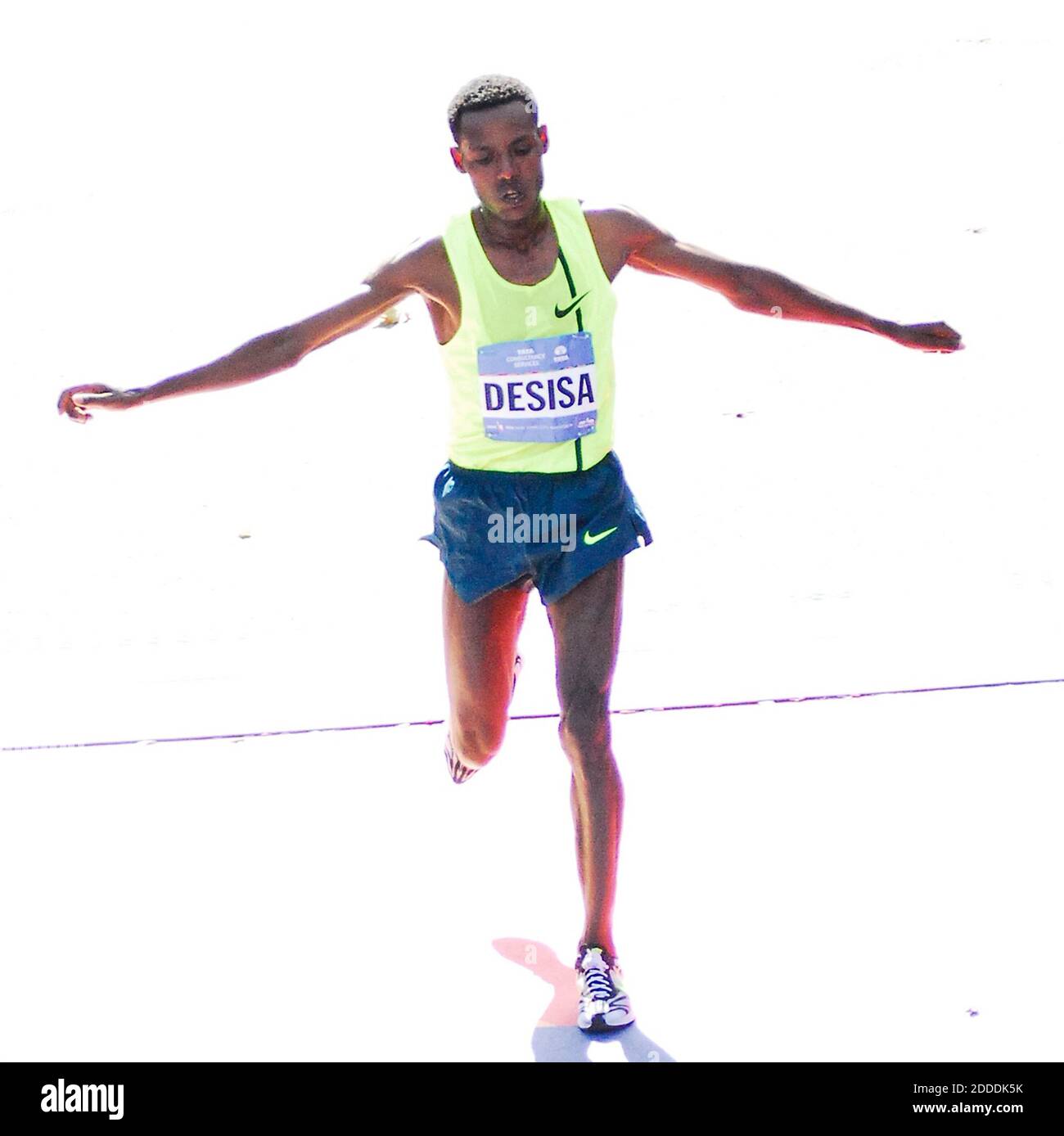 NO FILM, NO VIDEO, NO TV, NO DOCUMENTARY - No. 2 finisher Lelisa Desisa ...