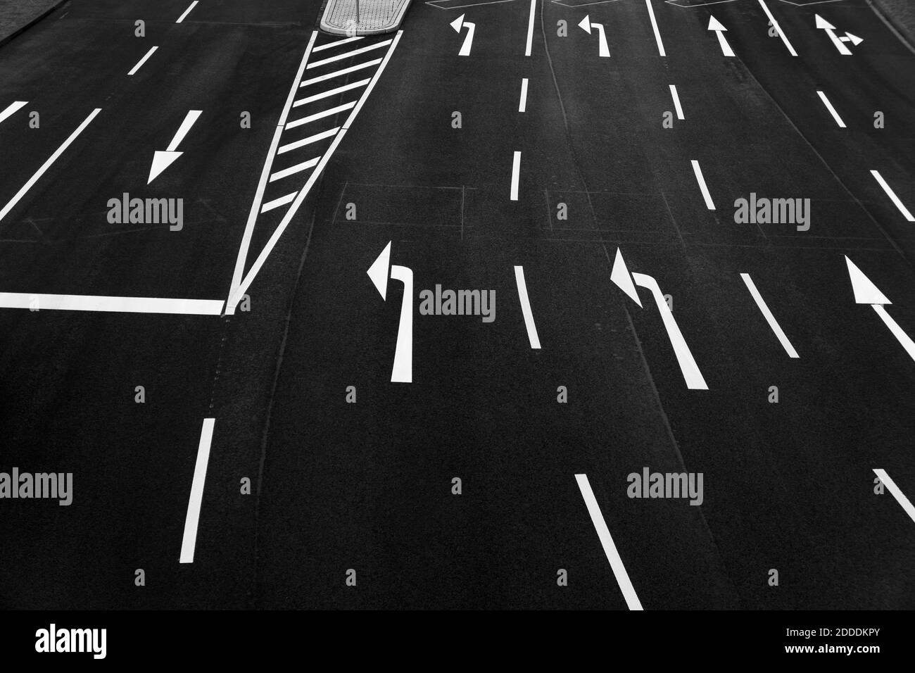 Road markings germany Black and White Stock Photos & Images - Alamy