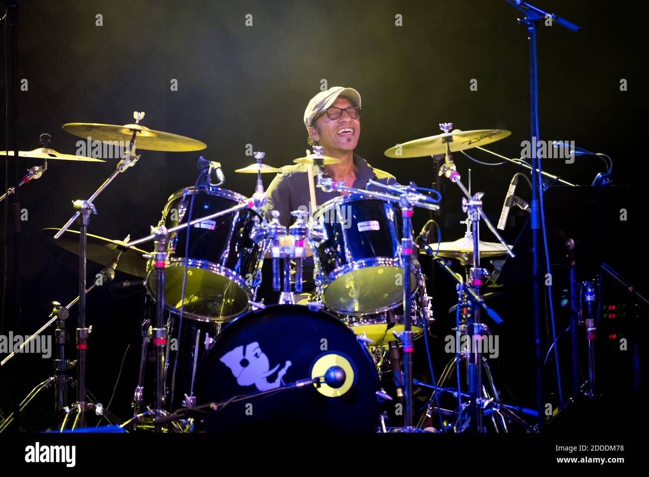 French drummer Manu Katche performs live in Montreux, Switzerland, July ...