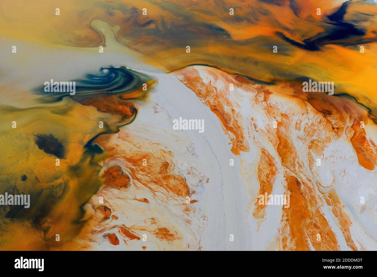 Aerial view of acidic rio tinto river hi-res stock photography and ...