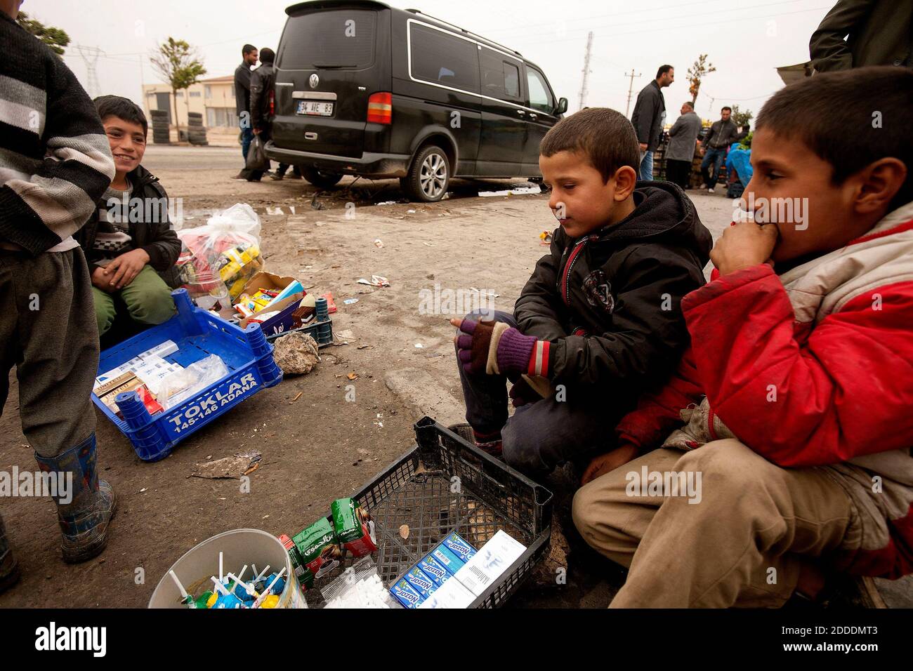 NO FILM, NO VIDEO, NO TV, NO DOCUMENTARY - Kurdish children sell snacks ...
