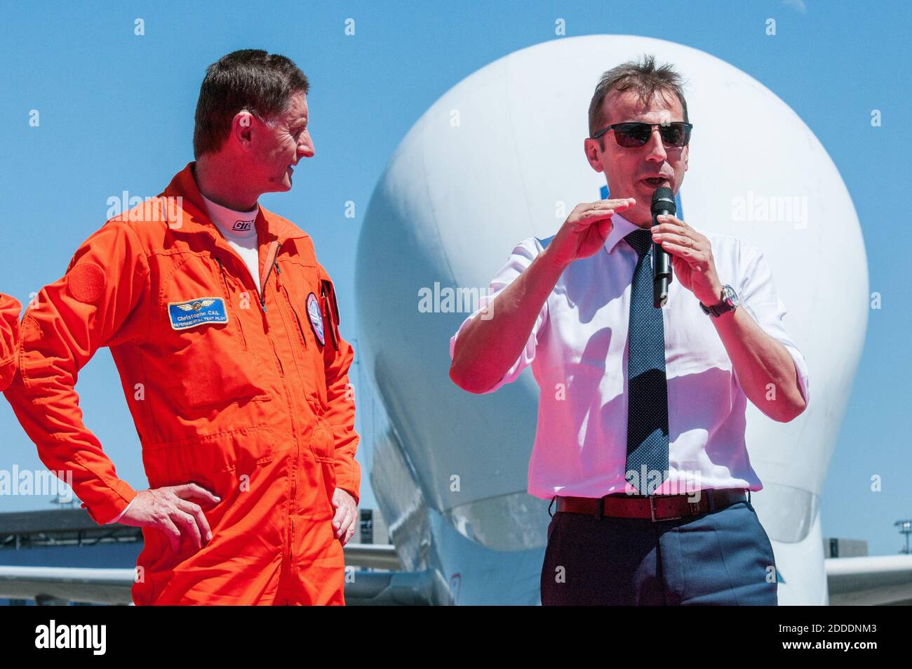 Christophe CAIL, Captain of flight crew (L) and Guillaume FAURY, COO ...