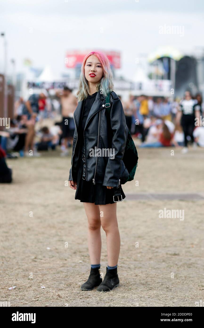Street style, Gretchen at Lollapalooza festival held at Hippodrome de ...